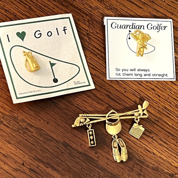 Jewelry | Gold Tone Golf Pins For The Female Golfer | Poshmark